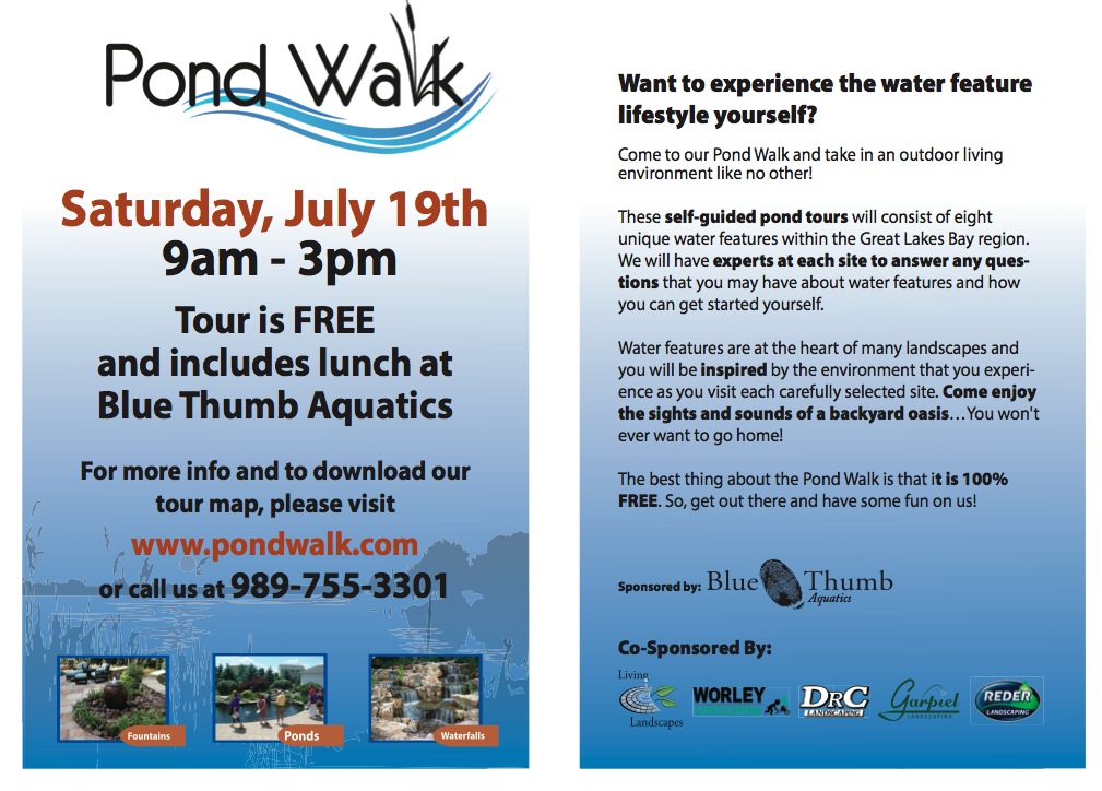 Pond Walk - Saturday, July 19 - Reder Landscaping - Landscape Design ...